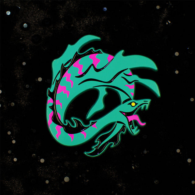 Neon Cryptids Loch Ness Monster Enamel Pin