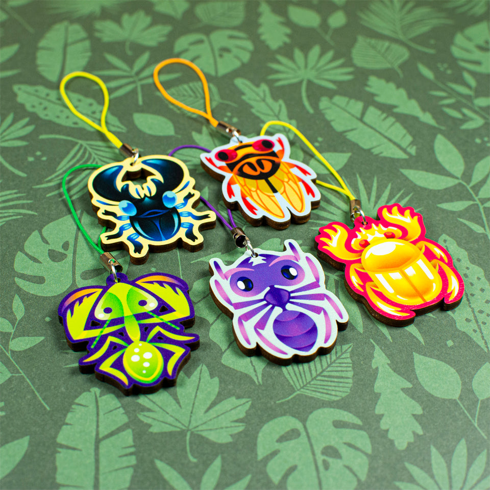 Wooden Bug Charms